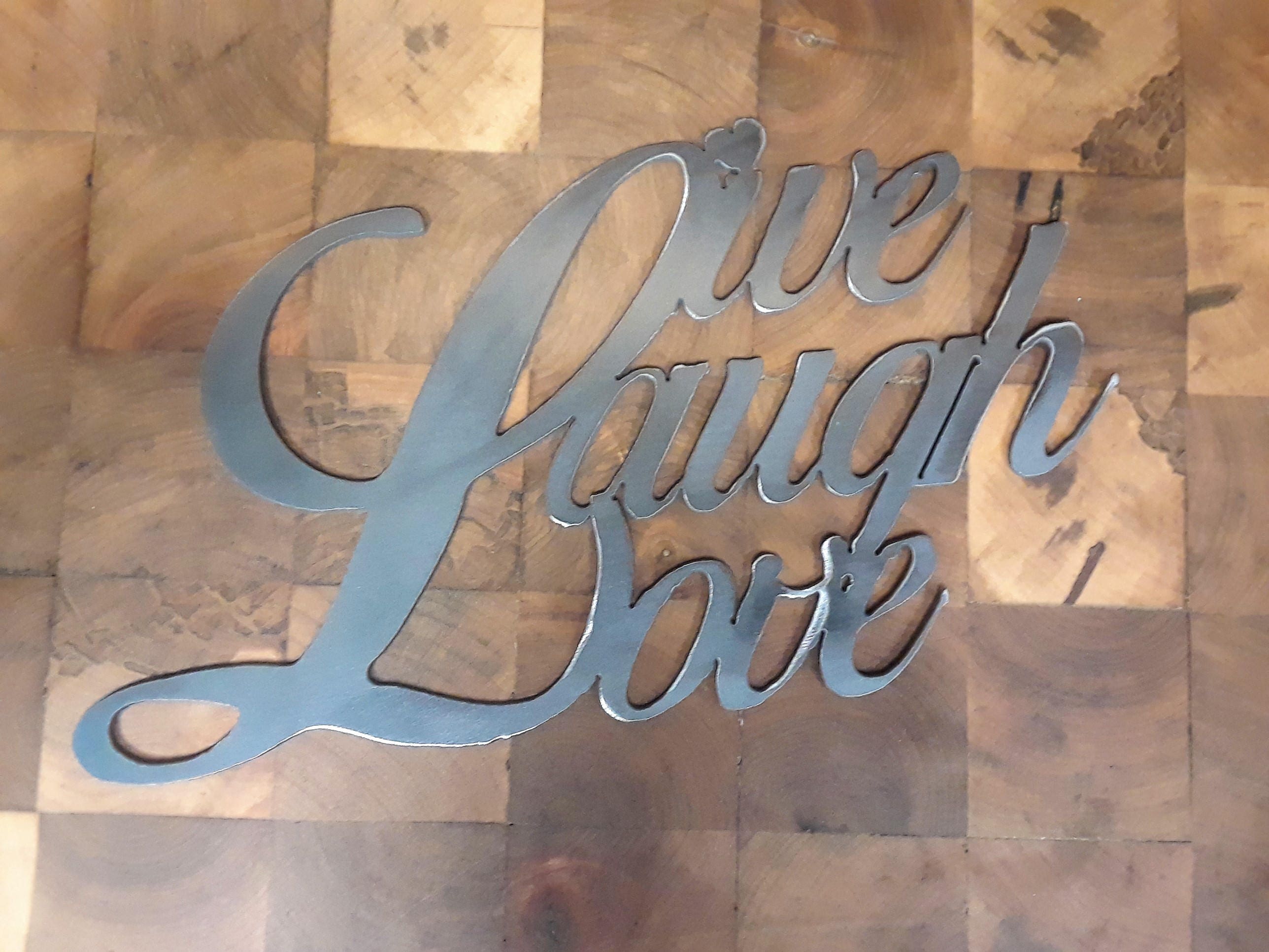 Live Laugh Love Metal Sign Wall Art Hanging Artwork Plaque | Etsy