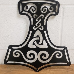 Thor's Hammer Metal Wall Hanging Artwork Fab Fabrication Custom Signs ...