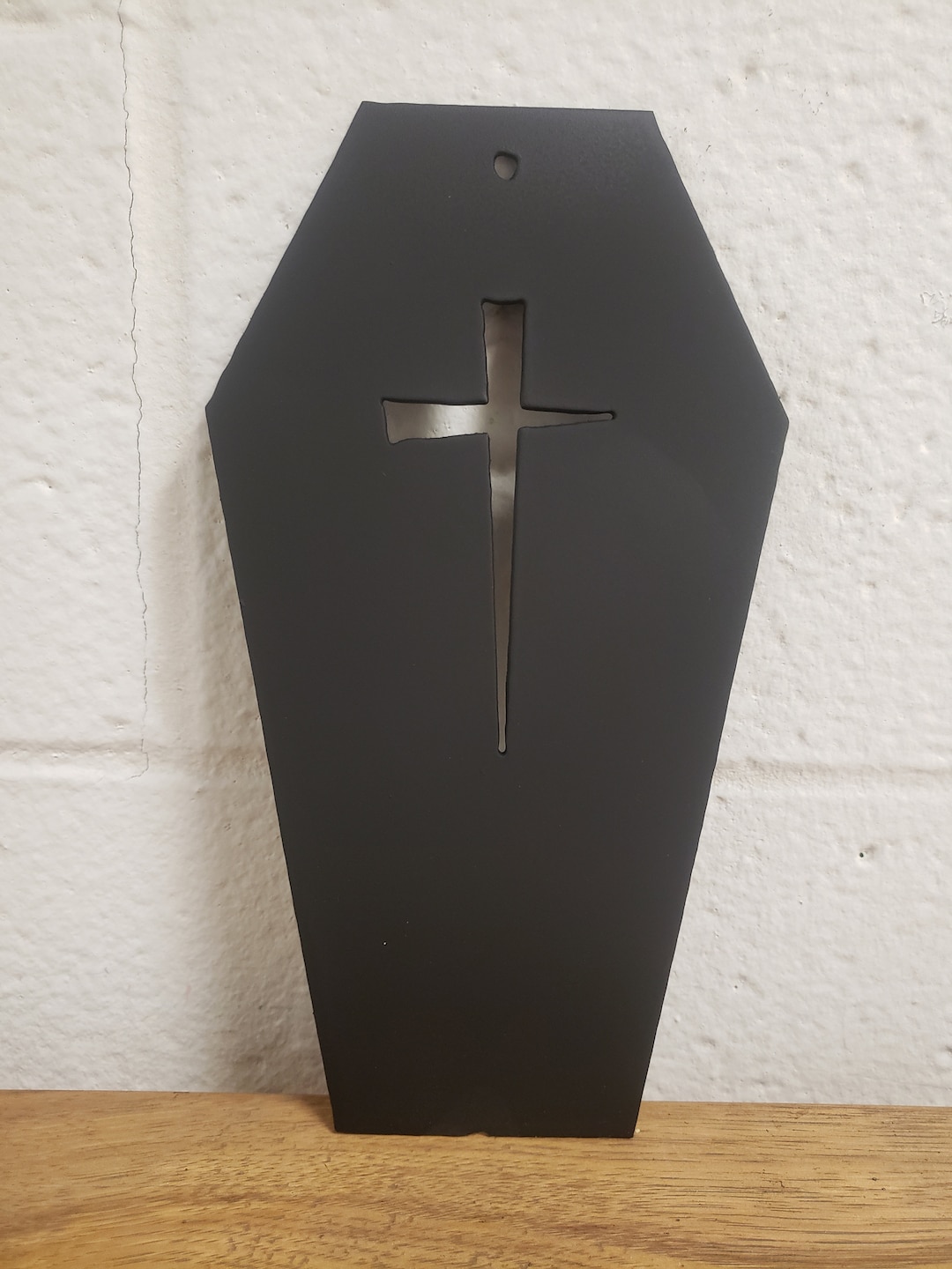 Coffin Sign Metal Hanging Artwork Art Wall Art Halloween Funeral ...