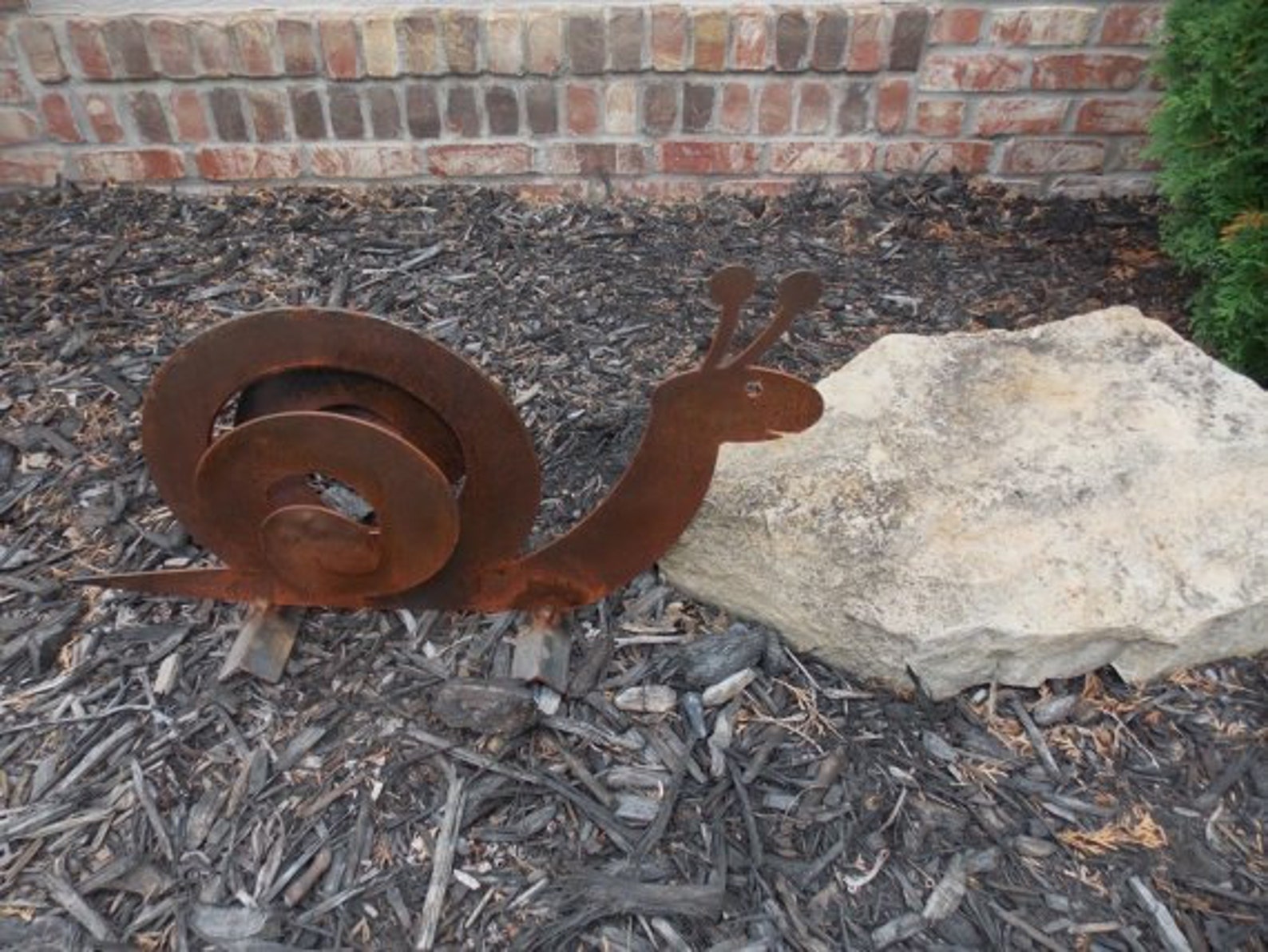 Custom Metal Snail Small Sculpture Yard and Garden Art Patio - Etsy