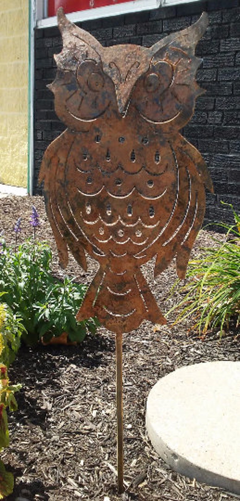 16 Metal Owl Sign Yard Garden Art Outdoor Decor Metal - Etsy