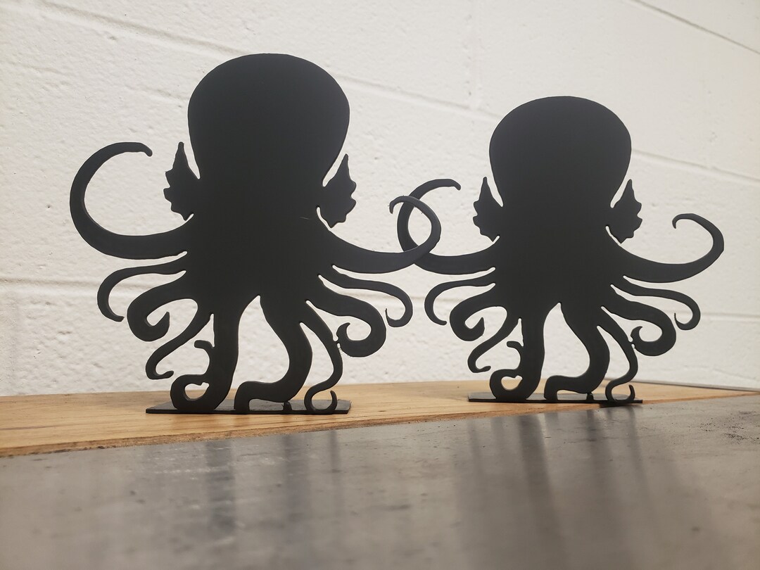Metal Cthulu / Octopus Bookends Set Custom Design Home Decor and Design ...
