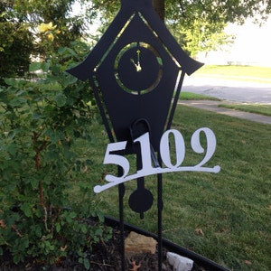 Cuckoo Clock Metal Address Sign Home Numbers Home Decor Custom Design ...