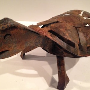 Metal Tortoise Turtle Art Sculpture Yard Garden Art Handcrafted Metal ...