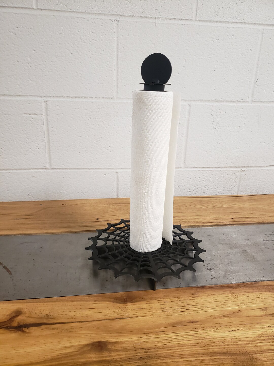 Metal Spider Web Paper Towel Holder Kitchen Free Standing Home Decor ...