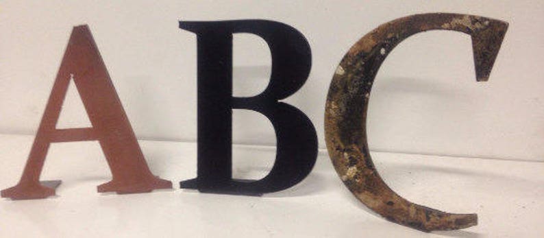 Custom 6 Inch Metal Letters and Numbers Wall Décor Industrial - Etsy