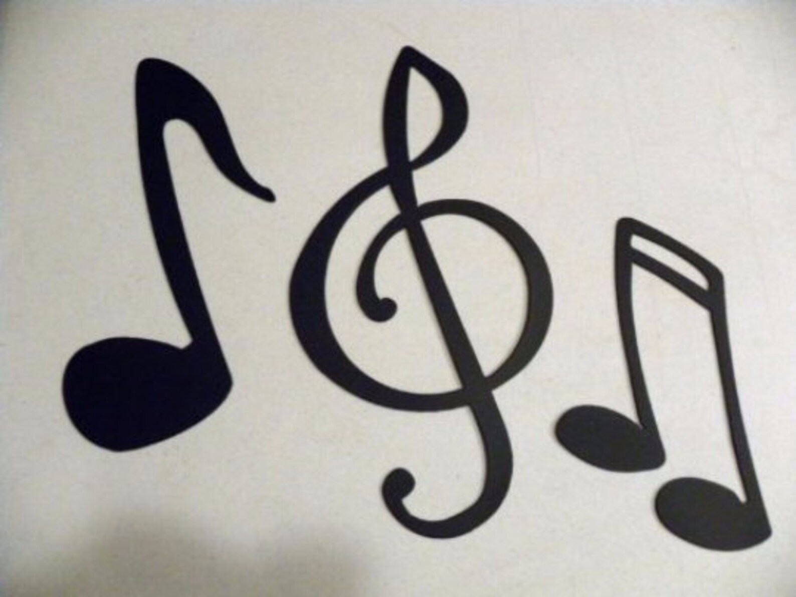 12 3 Piece Metal Music Set Treble Clef Eighth Note | Etsy