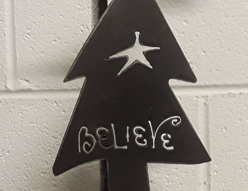 Custom Metal Believe Christmas Tree 10 12 or | Etsy