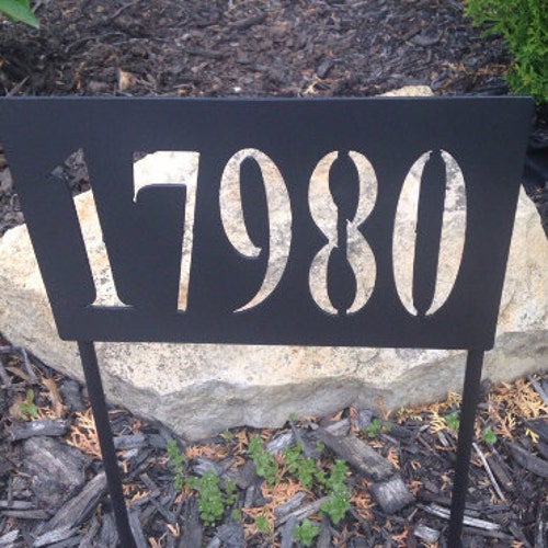 Custom Metal Fabricated Address Sign House Numbers Address Etsy