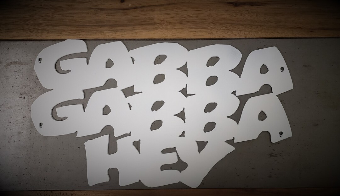 Gabba Gabba Hey Metal Sign Plasma Cut Plasma Cutting Hanging Art ...