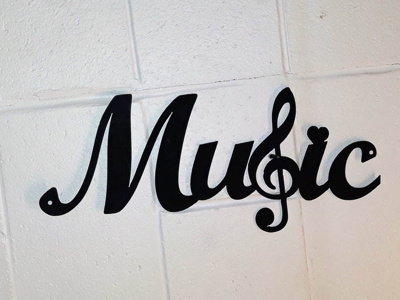 Music Metal Sign Wall Art Hanging Artwork Plaque Home Decor - Etsy