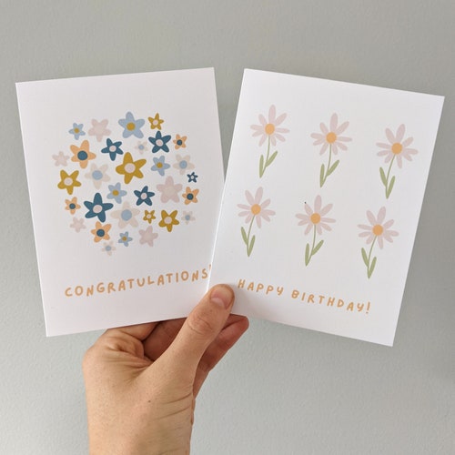 Color Your Own Greeting Cards set 7 - Etsy