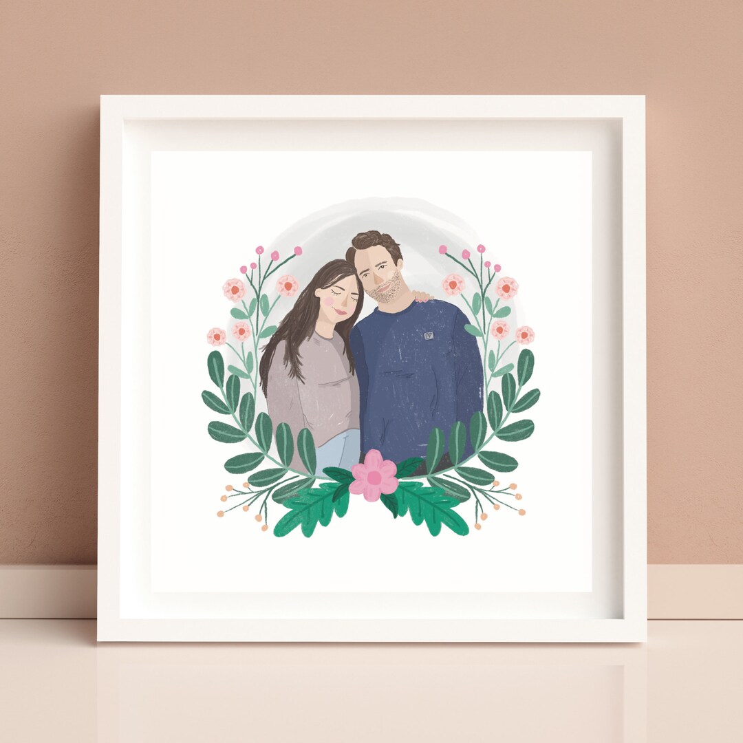 Custom Digital Family/couple Portrait - Etsy