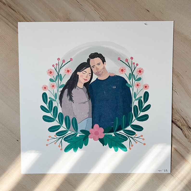 Custom Digital Family/couple Portrait - Etsy
