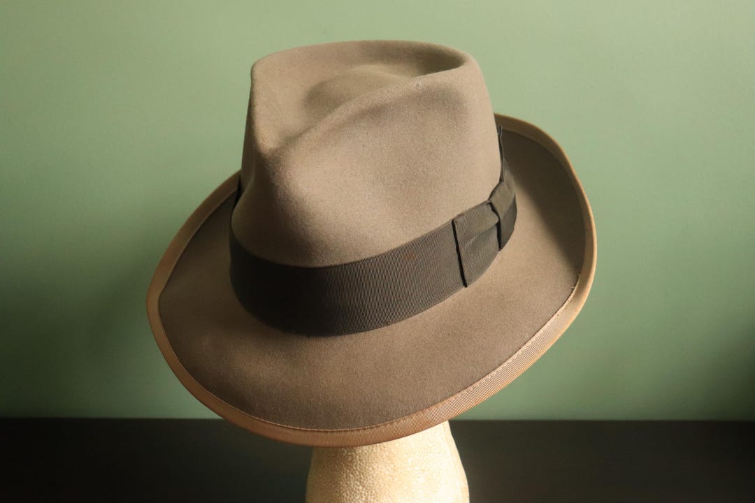 Fabulous Vintage 50s LEE “TRINITY” FEDORA, Gray, 7 Fits to a Small 7 1 ...