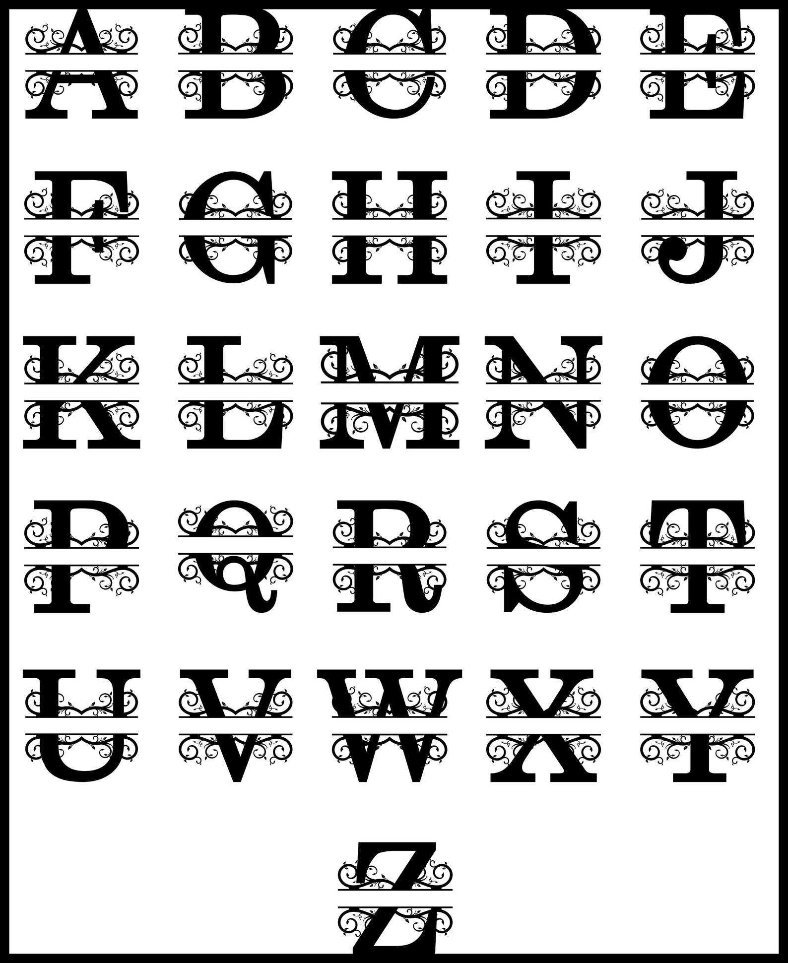 Flourish Custom Steel Monogram | Etsy