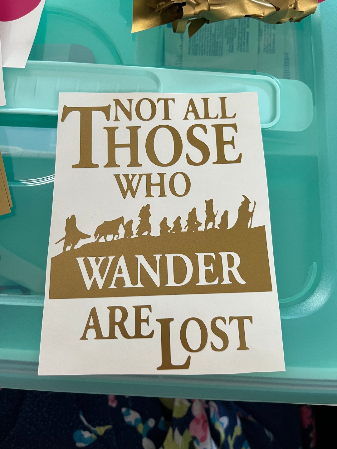 Lost LOTR Car Decal, Gold Vinyl - Etsy