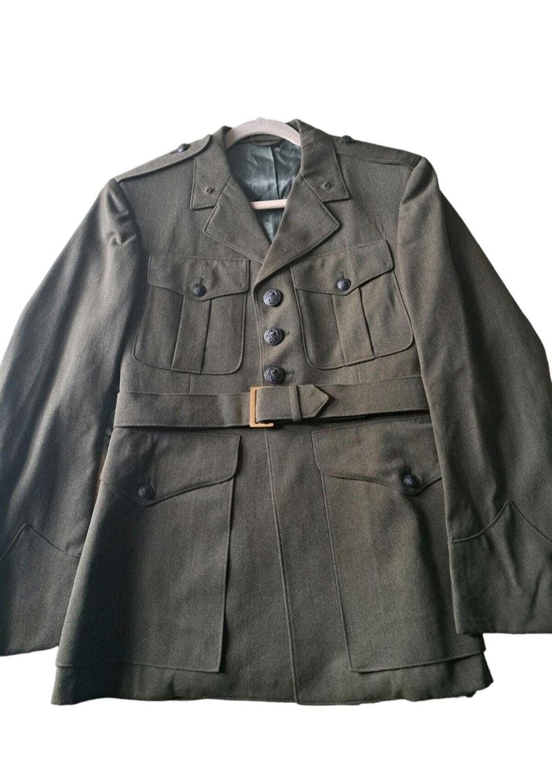 VTG the Marine Shop USMC US Marine Green Wool Blend Uniform Coat Jacket ...