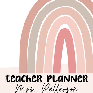 Teacher Planner, Canva Template, DIGITAL DOWNLOAD, Customizable ...