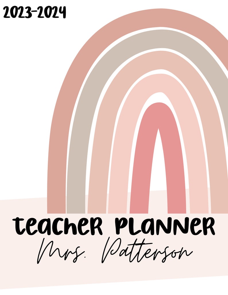Teacher Planner, Canva Template, DIGITAL DOWNLOAD, Customizable ...