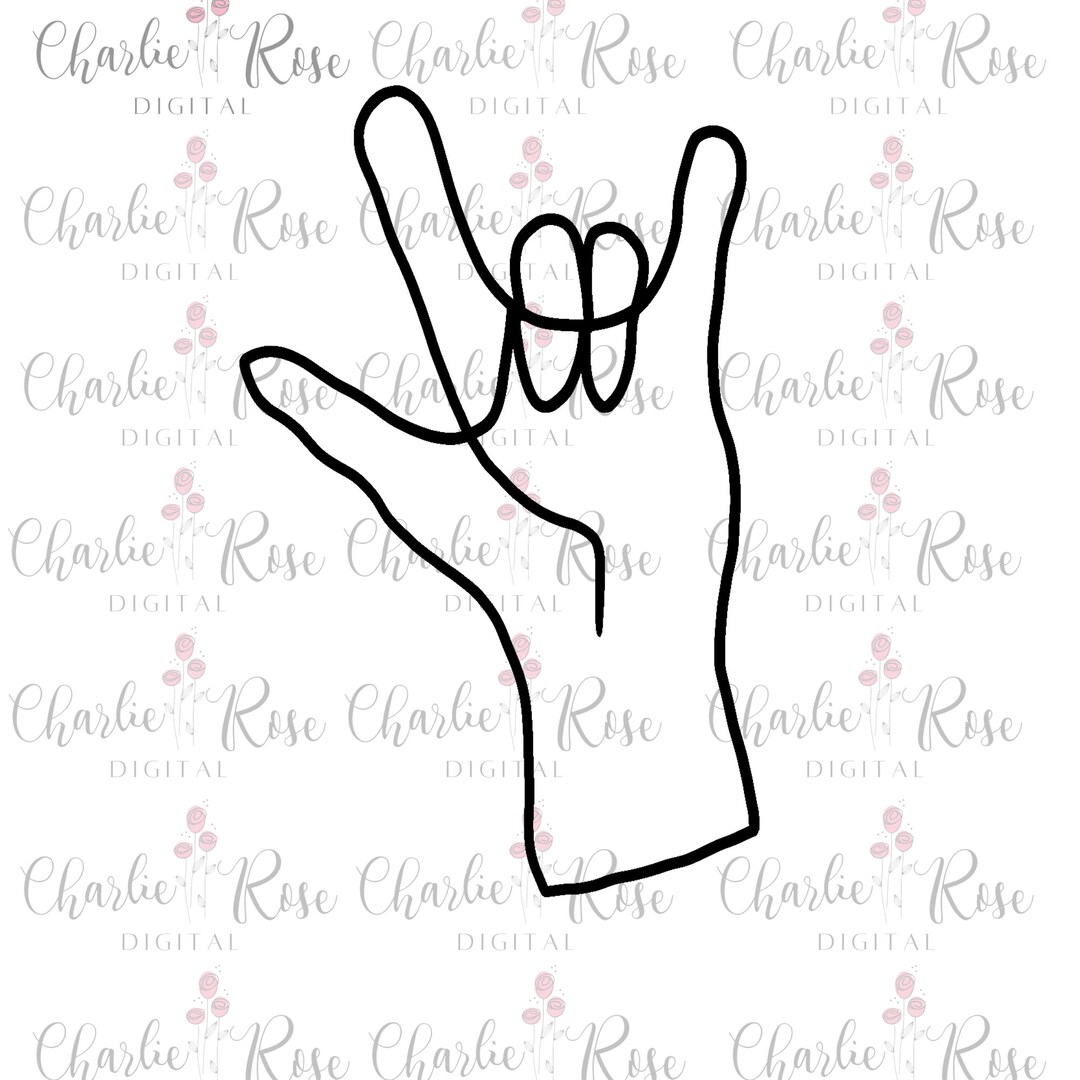 I Love You ASL PNG | Sign Language Digital | I Love You PNG Design ...