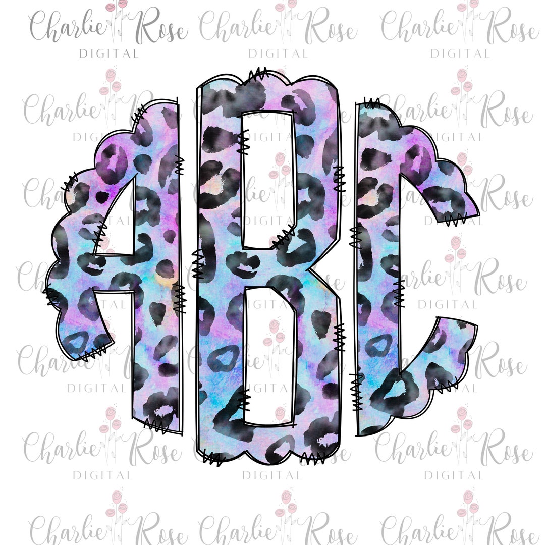 Leopard Print Monogram Full Alphabet Individually Saved Monogram ...
