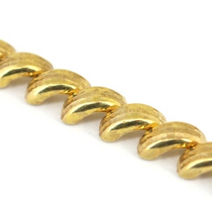 Vintage Italy Simple Plain Tarnished San Marco Macaroni Chain Gold ...