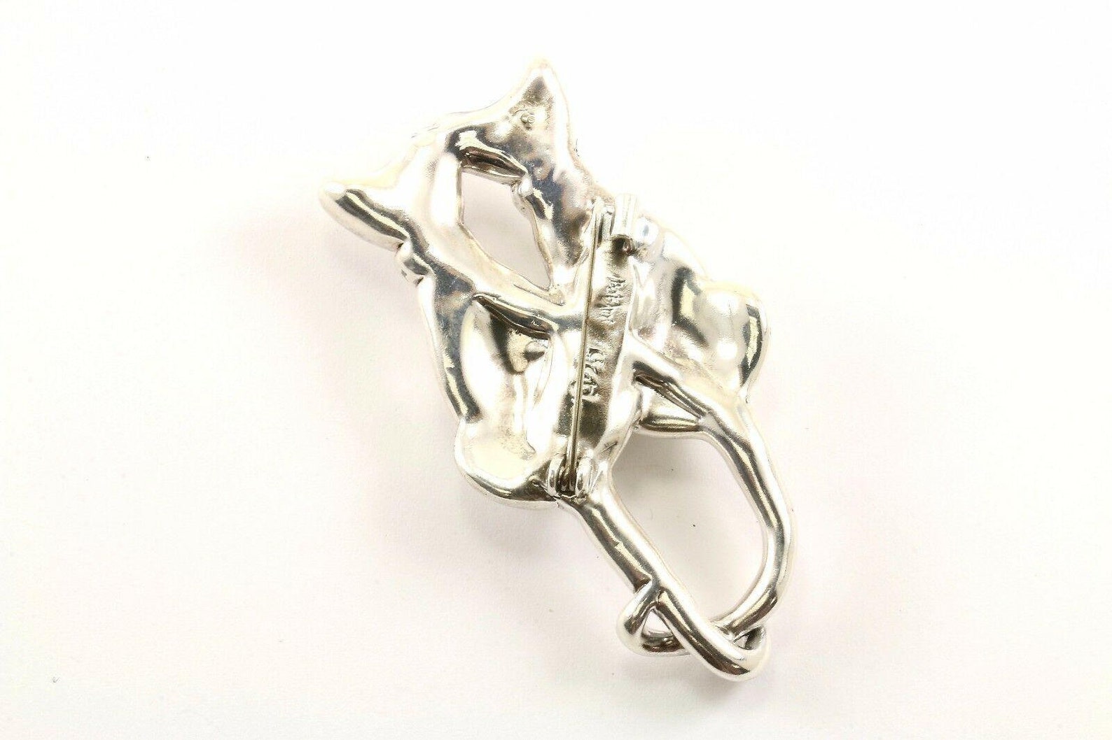 Vintage Large Cats Kitten Kitty Pin/brooch 925 Sterling Bb | Etsy