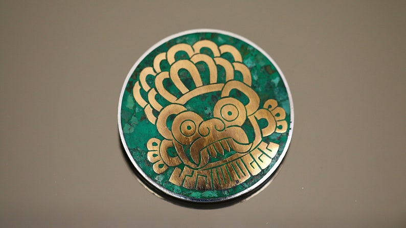 Vintage Antique Mexico Aztec Chip Eilat Stone Mosaic Design | Etsy