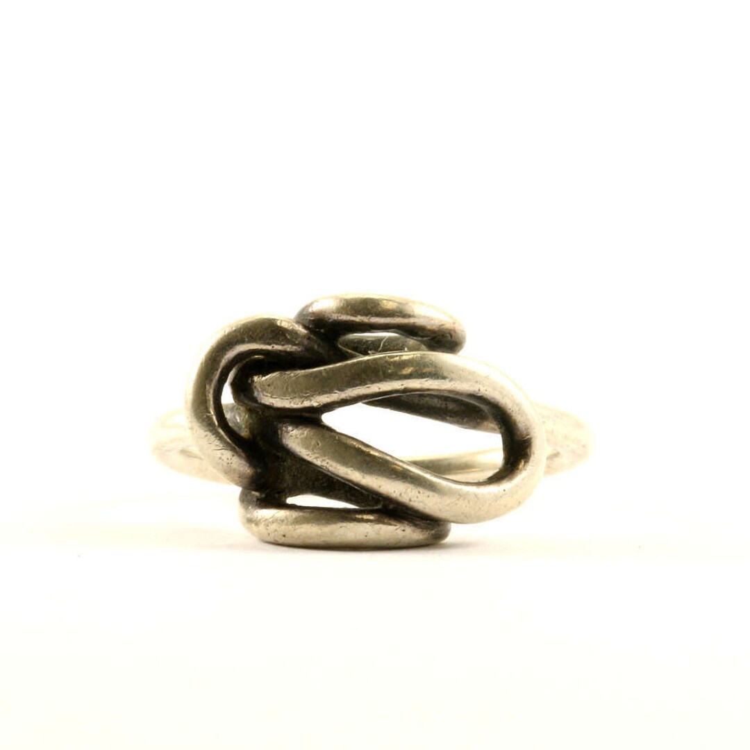 Vintage Size 5.5 Wire Knot Design Ring 925 Sterling Silver RG 1809-E - Etsy