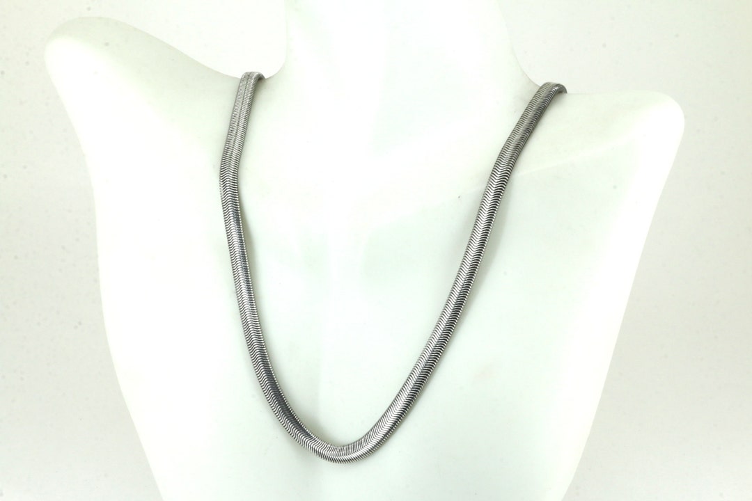 Vintage 21 Inch Snake Style Chain Necklace 925 Sterling Silver NC 1157 ...