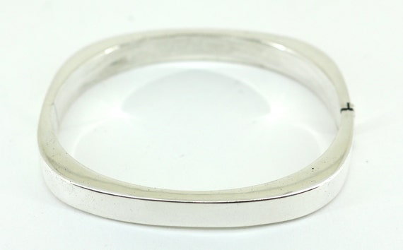 Vintage Thailand Chunky Square Design Bangle Bracelet… - Gem