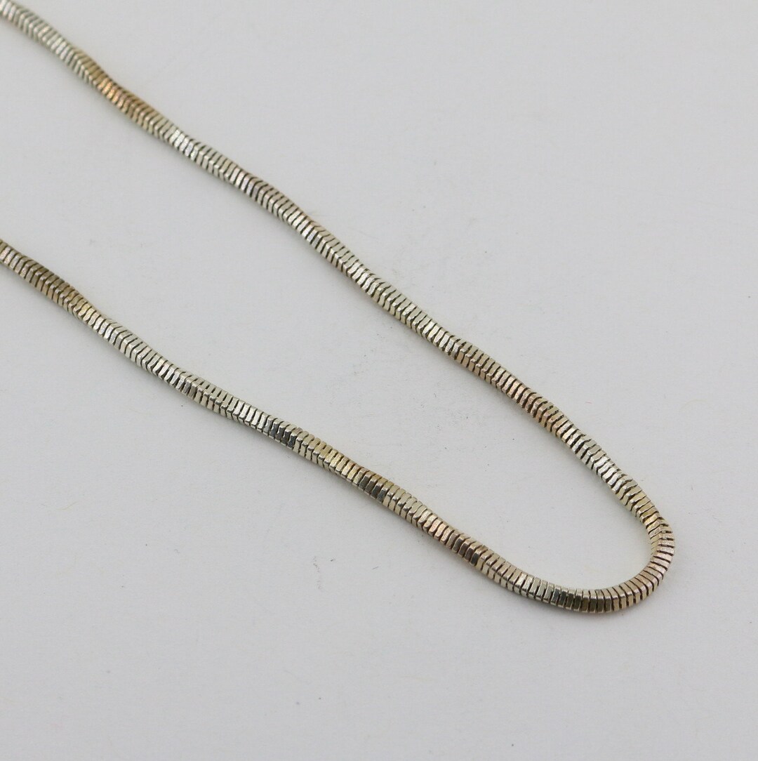 Vintage 36 Inch Italy Milor Shiny Simple Plain Twisted Long Chain ...