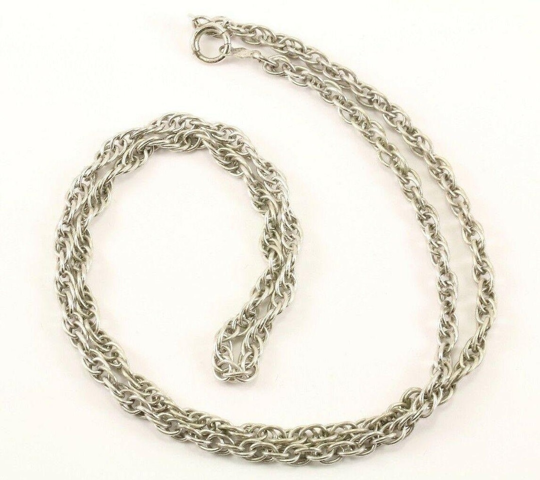 Vintage 22 Inch Prince of Wales Design Chain Necklace 925 Sterling Nc ...