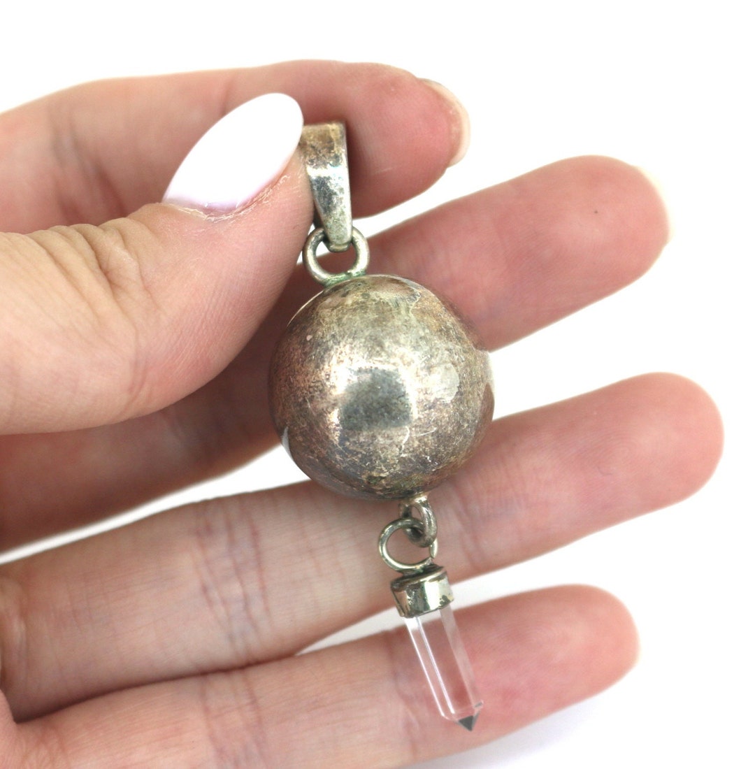 Vintage Tinkle Ball Bell Beaded Shape Design Pendant 925 Sterling PD ...