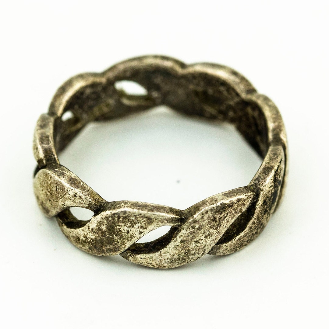 Size 7 Rope Open Cut Design Simple Vintage Beautiful Band Ring for Men ...