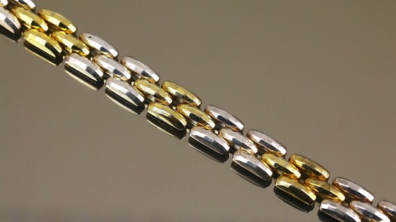 Vintage Thick Italy Gold Plated Two Tone Panther Chain Design | Etsy