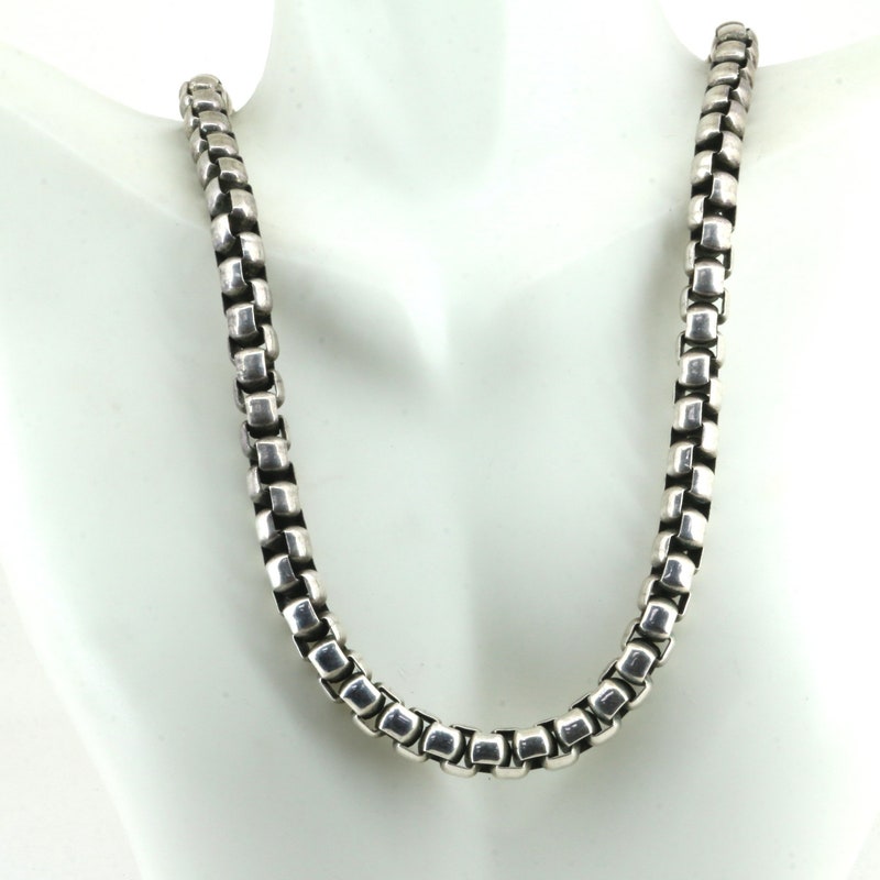 Mens Box Chains Necklace - Etsy