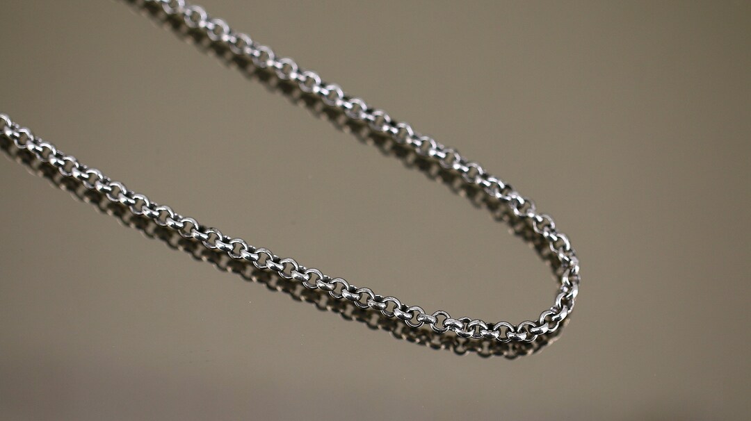 Vintage 18 Inch Simple Plain Rolo Chain Design Necklace 925 - Etsy