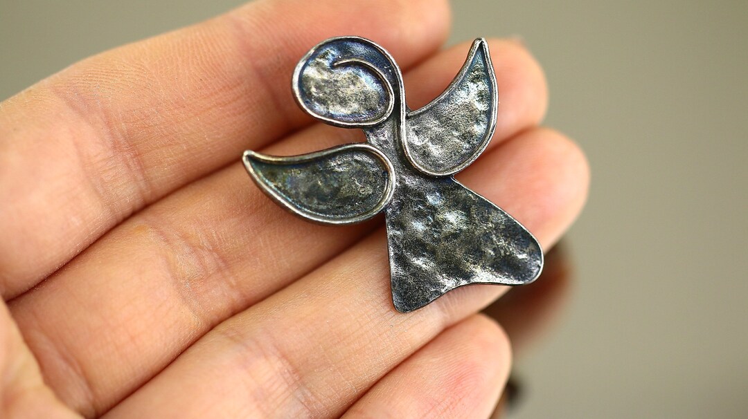 Vintage Silpada Watch Over Me Angel Design Brooch Pin Sterling Silver ...