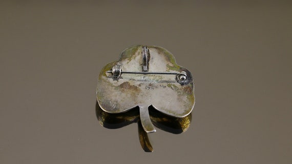Vintage Beautiful Mexico Clover Leaf Shape Brooch Ste… - Gem