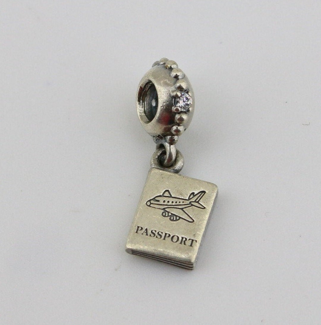 Vintage Authentic Pandora Adventure Awaits Passport Travel Dangle Charm ...