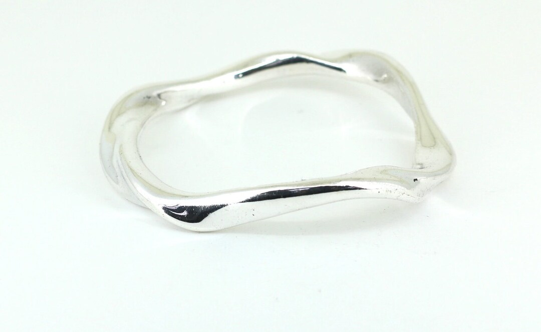 Vintage Wavy Wave Shape Bangle Bracelet 928 Sterling BR 2523 - Etsy