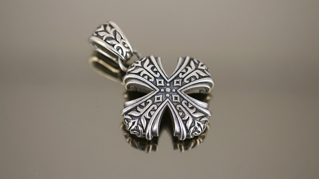 Vintage Antique Victorian Scroll Pattern Cross Design Pendant 925 ...