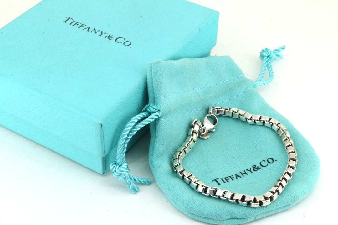 Authentic Tiffany & Co Box Chain 6.75 in Bracelet | Sterling Silver ...
