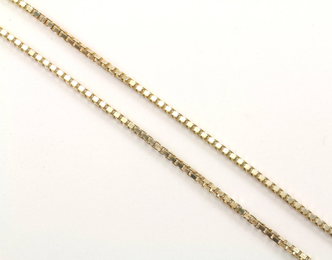Vintage 20 Inch Box Design Chain Necklace 925 Sterling NC 723-E - Etsy