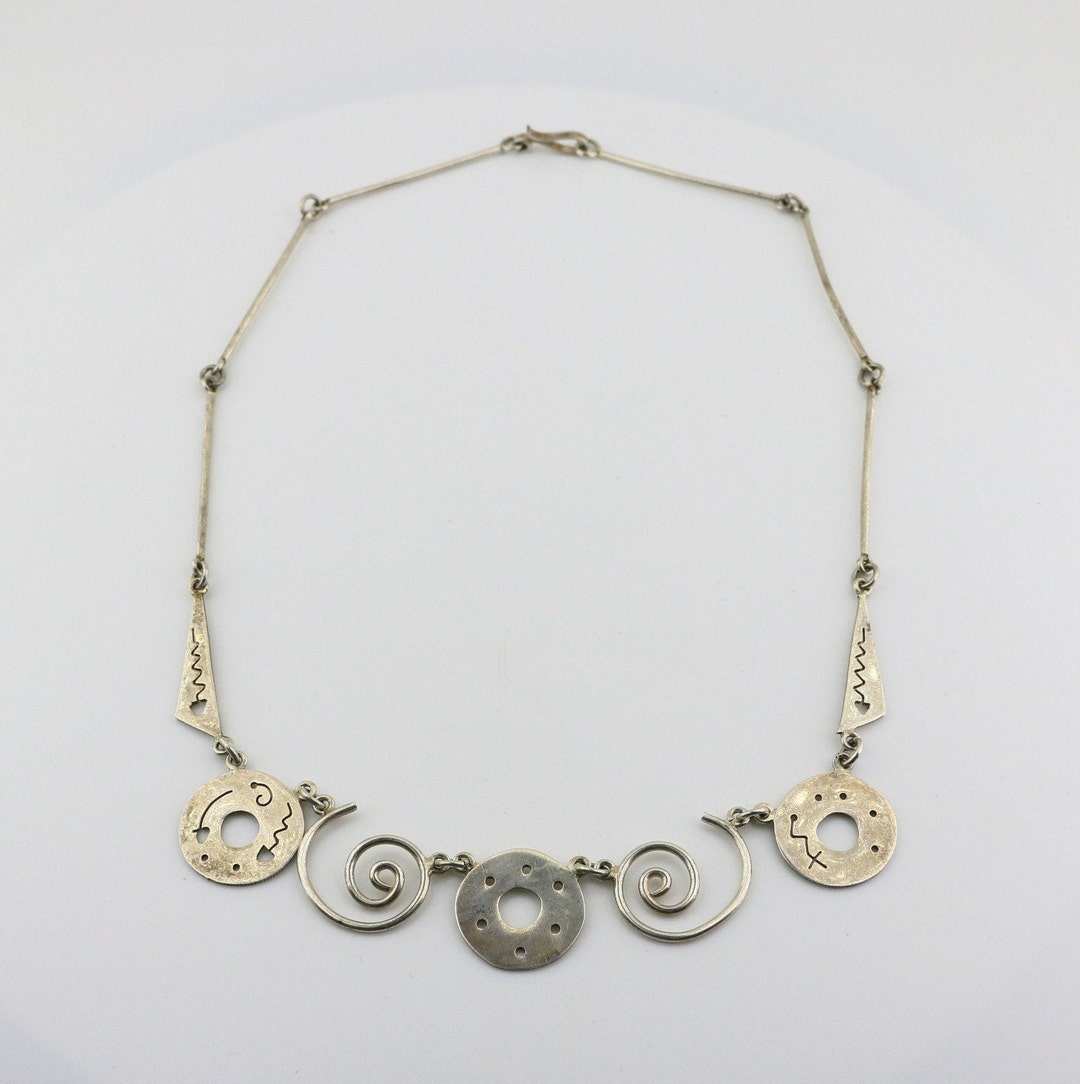 Vintage 20 Inch Rare Tribal Scrolls Cuts Geometrical Figures Native ...