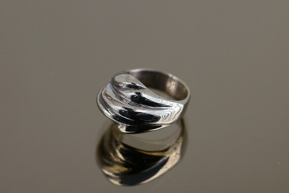 Vintage Size 6.75 Shiny SU Scroll Simple Plain Design Ring 925 Sterling Silver RG 2982 Etsy