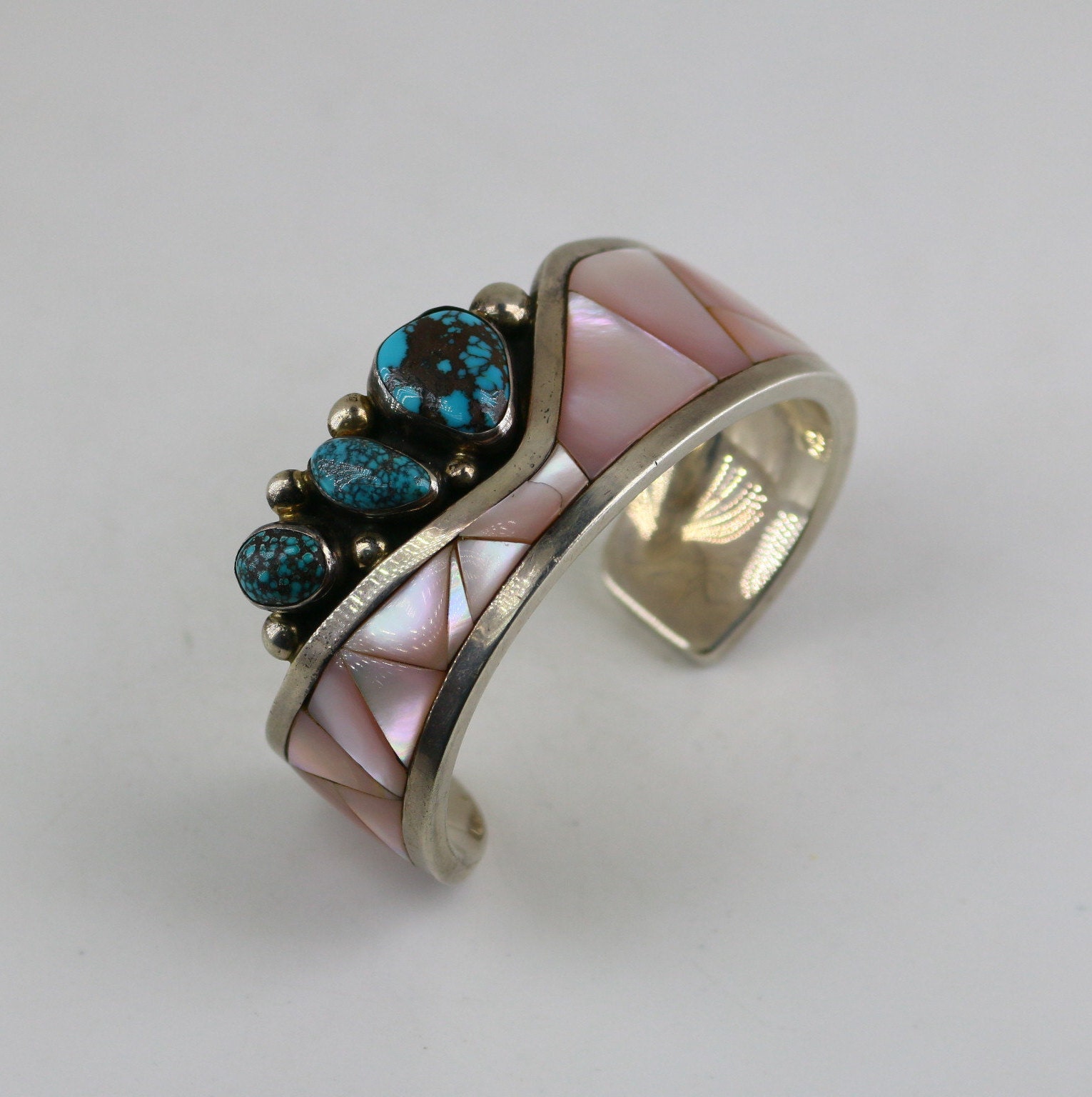Vintage Rare Daniel Benally Navajo Pink Mother of Pearl Blue - Etsy