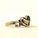 Vintage Size 8 Heart Scroll Design Ring 925 Sterling Silver Rg 218 - Etsy